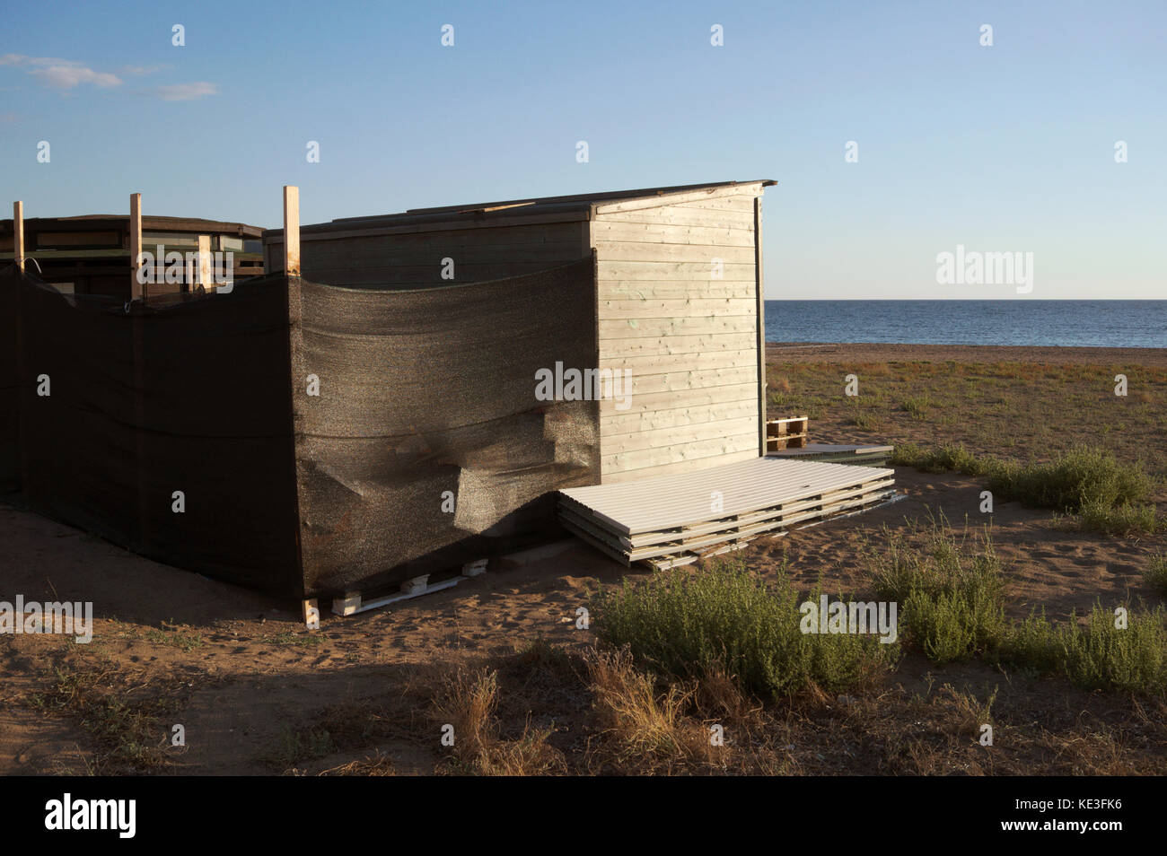 a closed shed on beach, Bosa Marina, Sardinia, Italy Stock Photo - Alamy