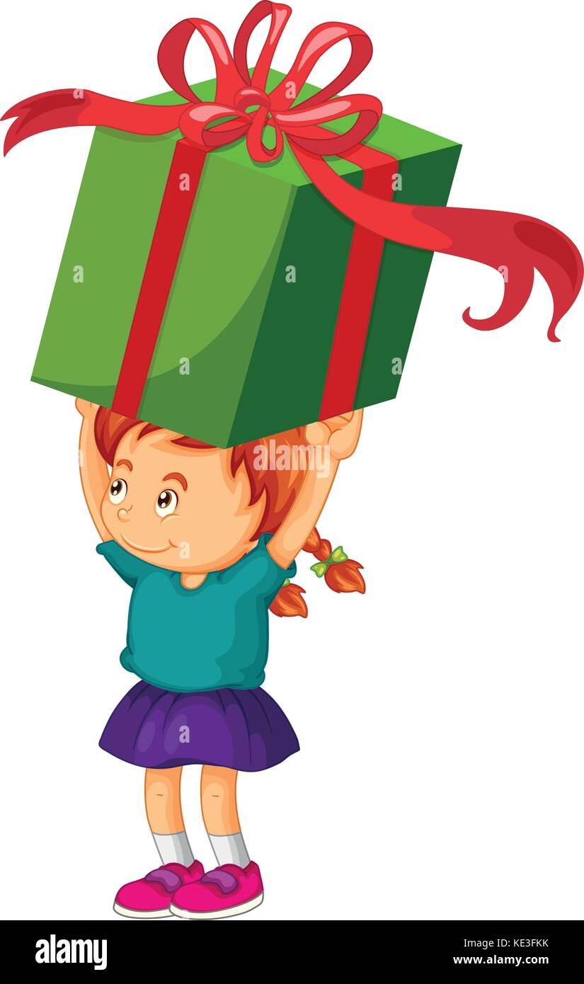 Child lifting box Stock Vector Images - Alamy
