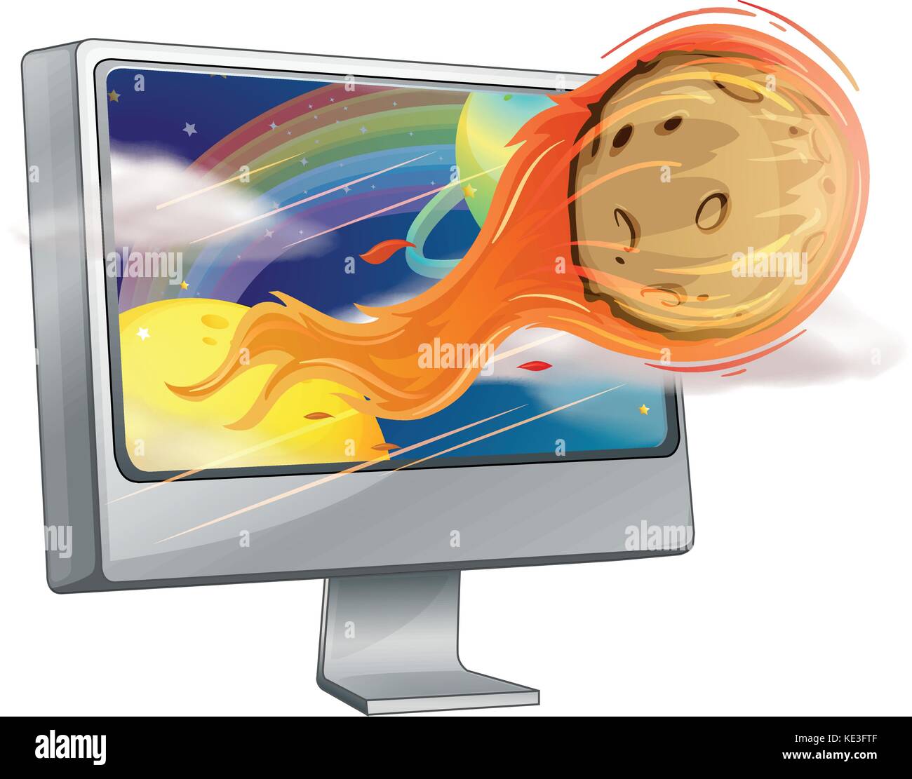 Coming out of computer hi-res stock photography and images - Alamy