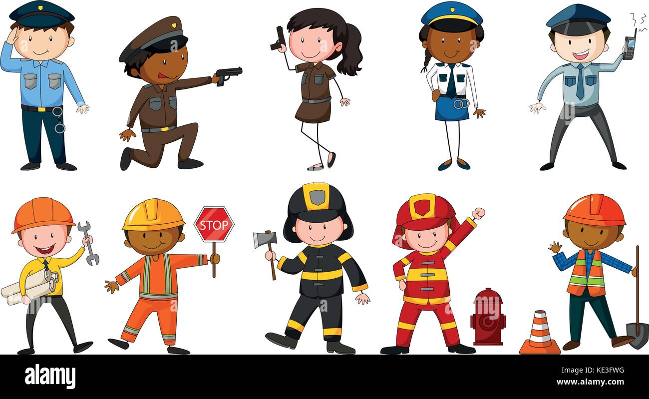 Different Jobs Clipart