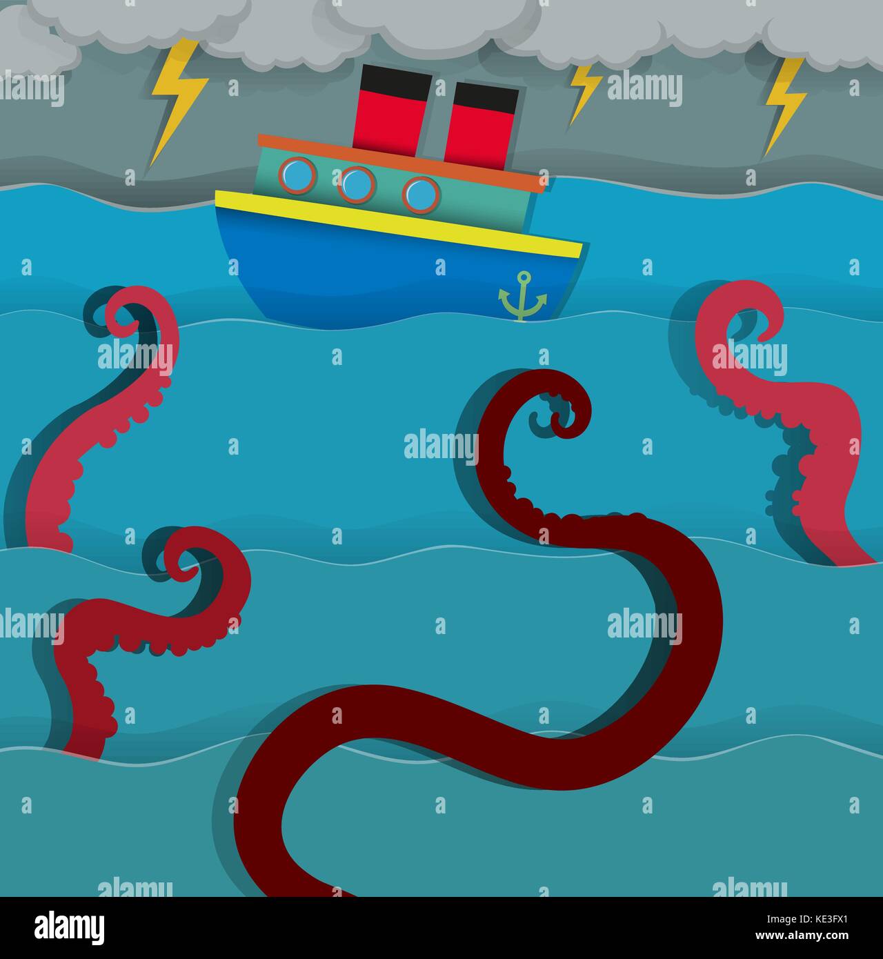 Monster wave ship hi-res stock photography and images - Alamy