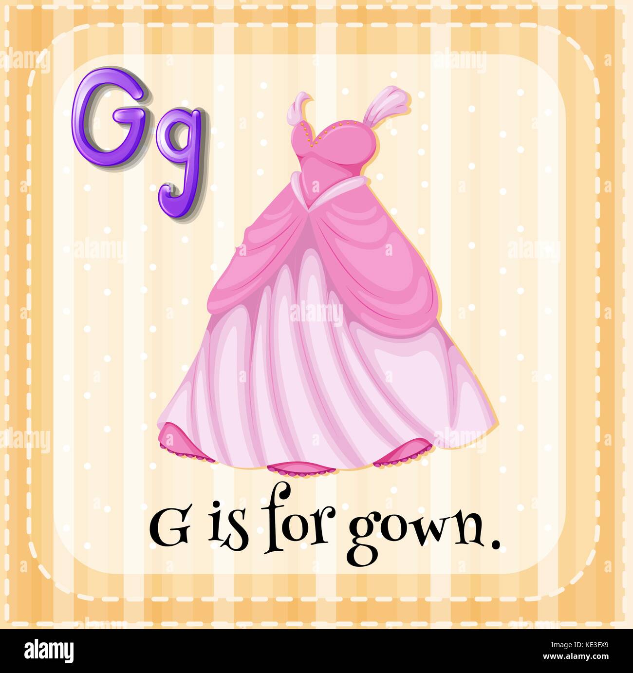 Alphabet G is for gown illustration Stock Vector Image & Art - Alamy