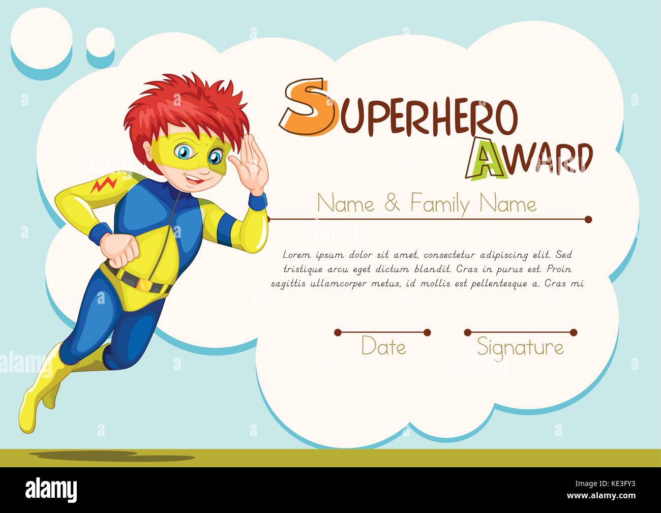 Superhero Certificate Template
