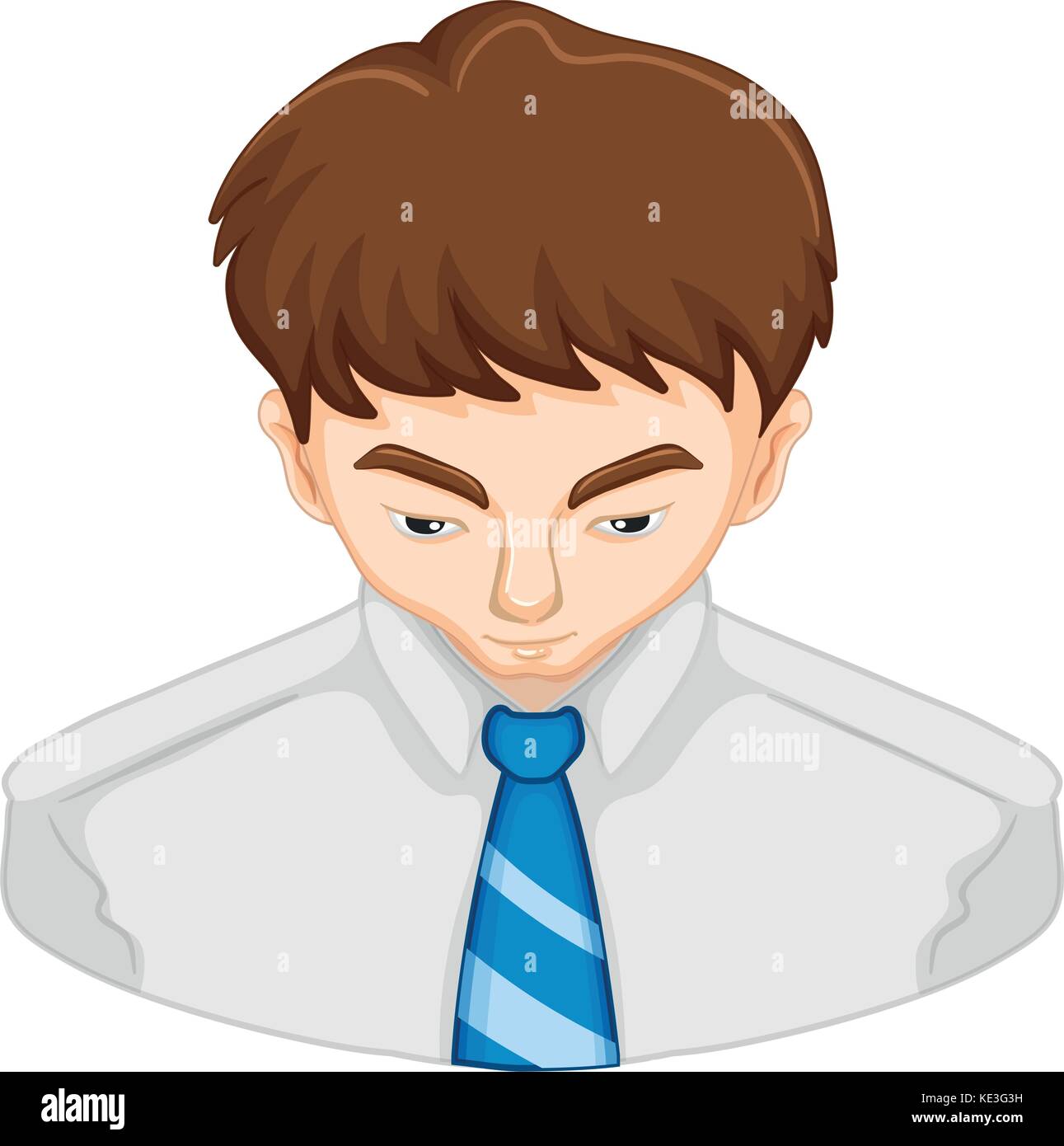 Man with brown hair illustration Stock Vector Image & Art - Alamy