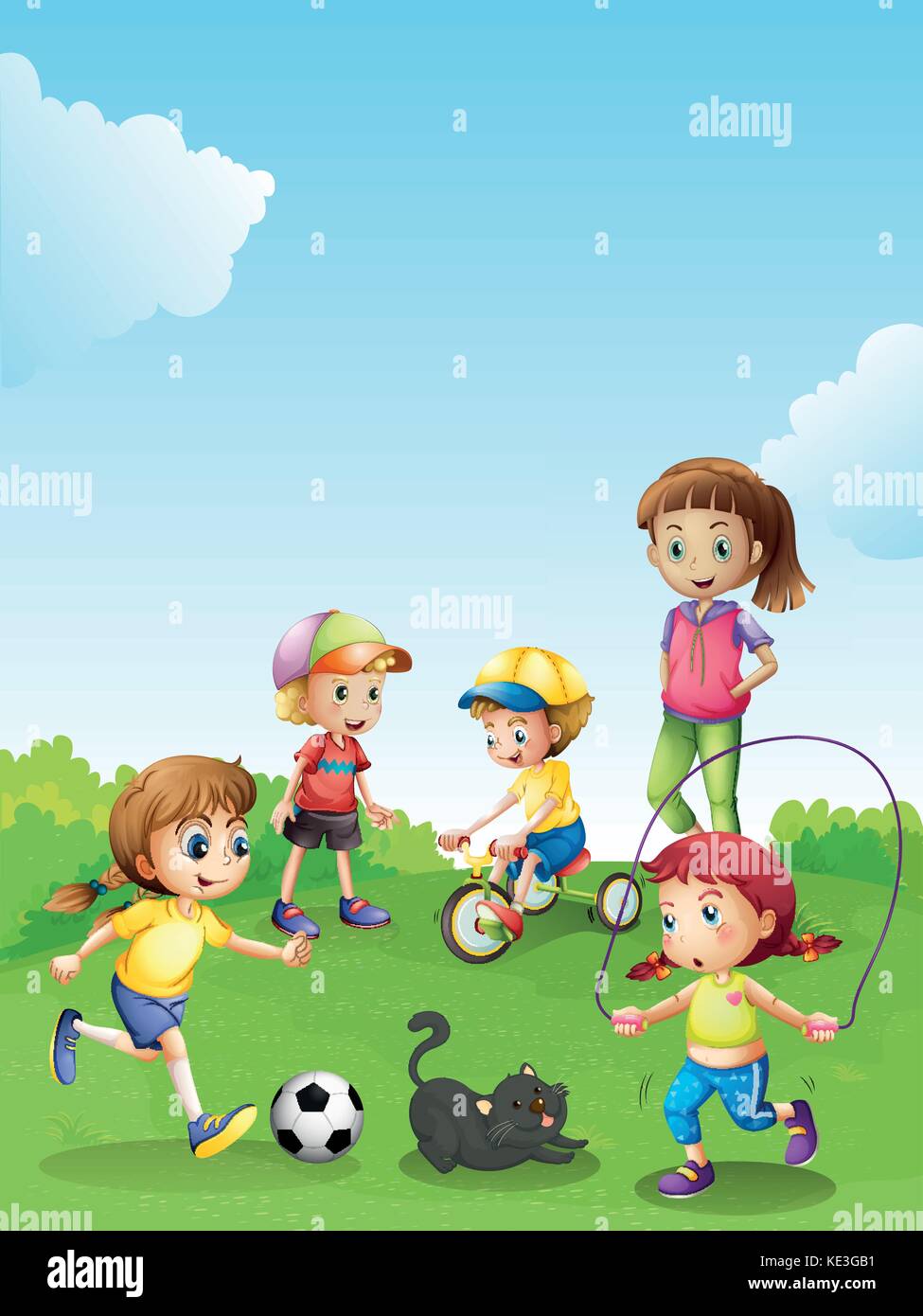 Child having fun drawing Stock Vector Images - Alamy