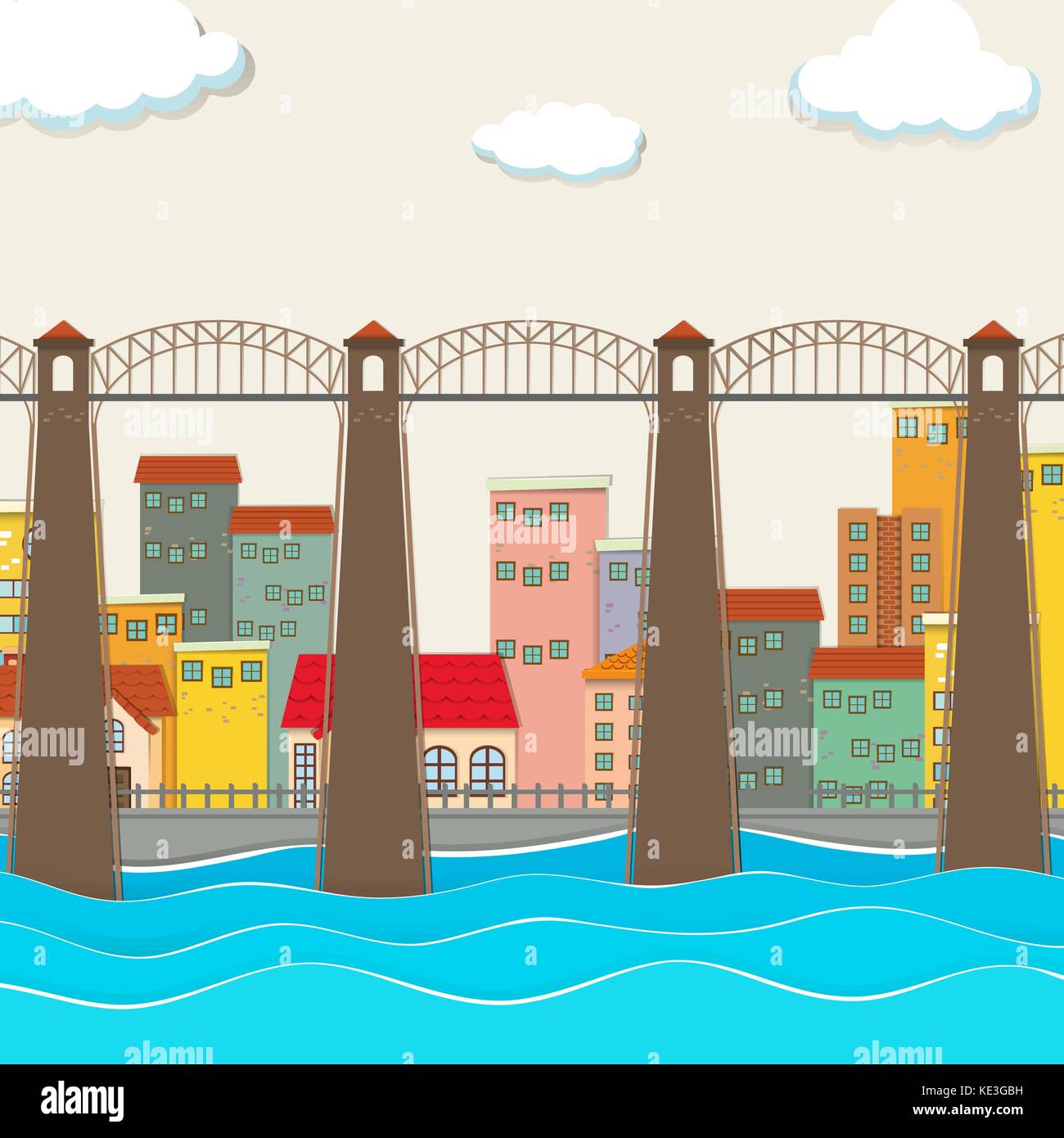 Daytime bridge Stock Vector Images - Alamy