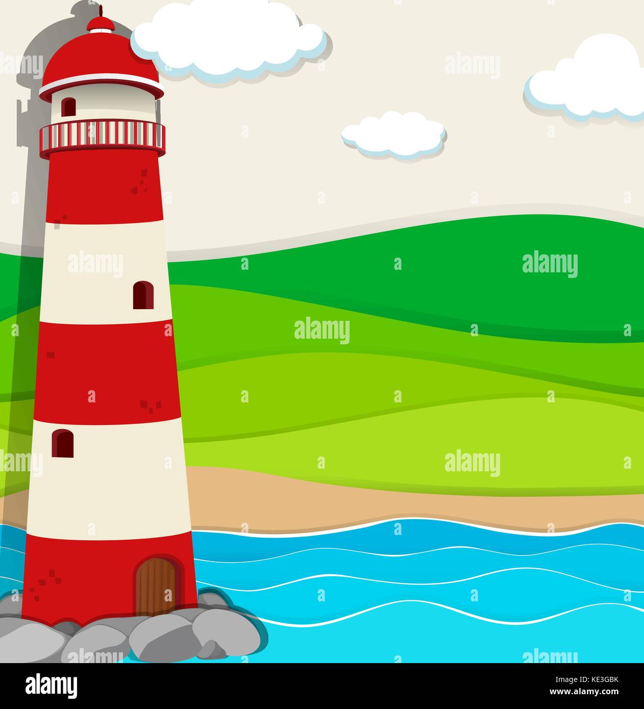 Park lighthouse Stock Vector Images - Alamy