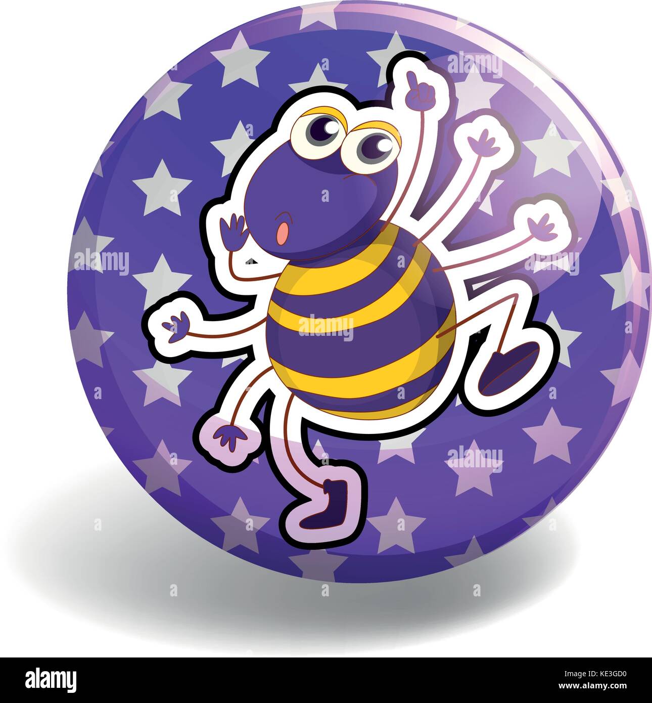 Little spider dancing on round badge Stock Vector Image & Art - Alamy