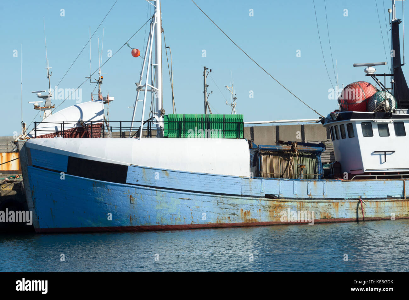 Fishing boat in Denmark Fishing boat in the harbor of Hanstholm Denmark ...
