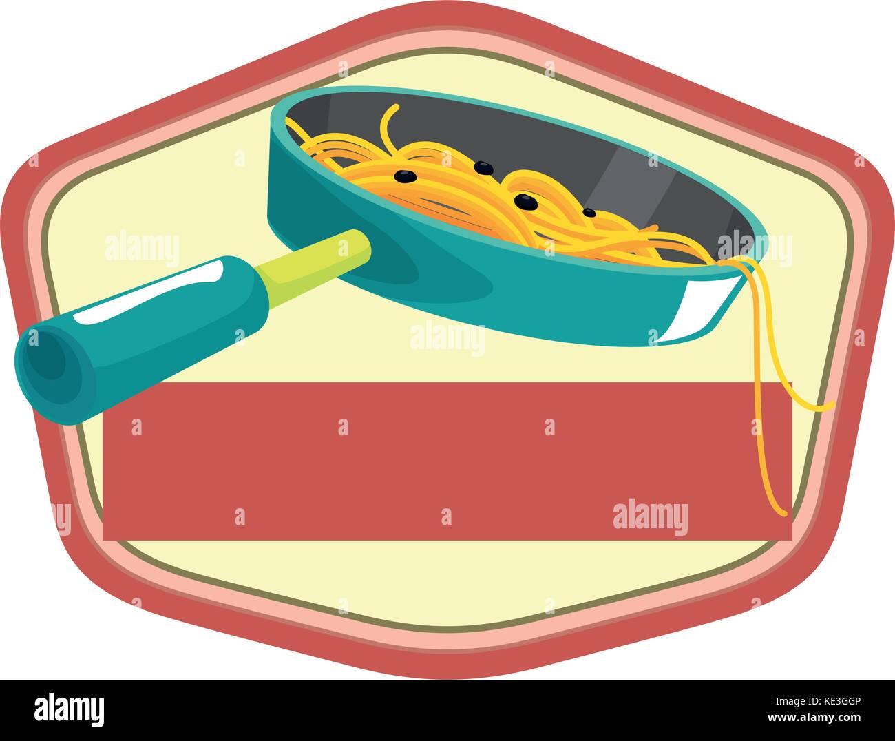 Pan with pasta Stock Vector Images - Alamy