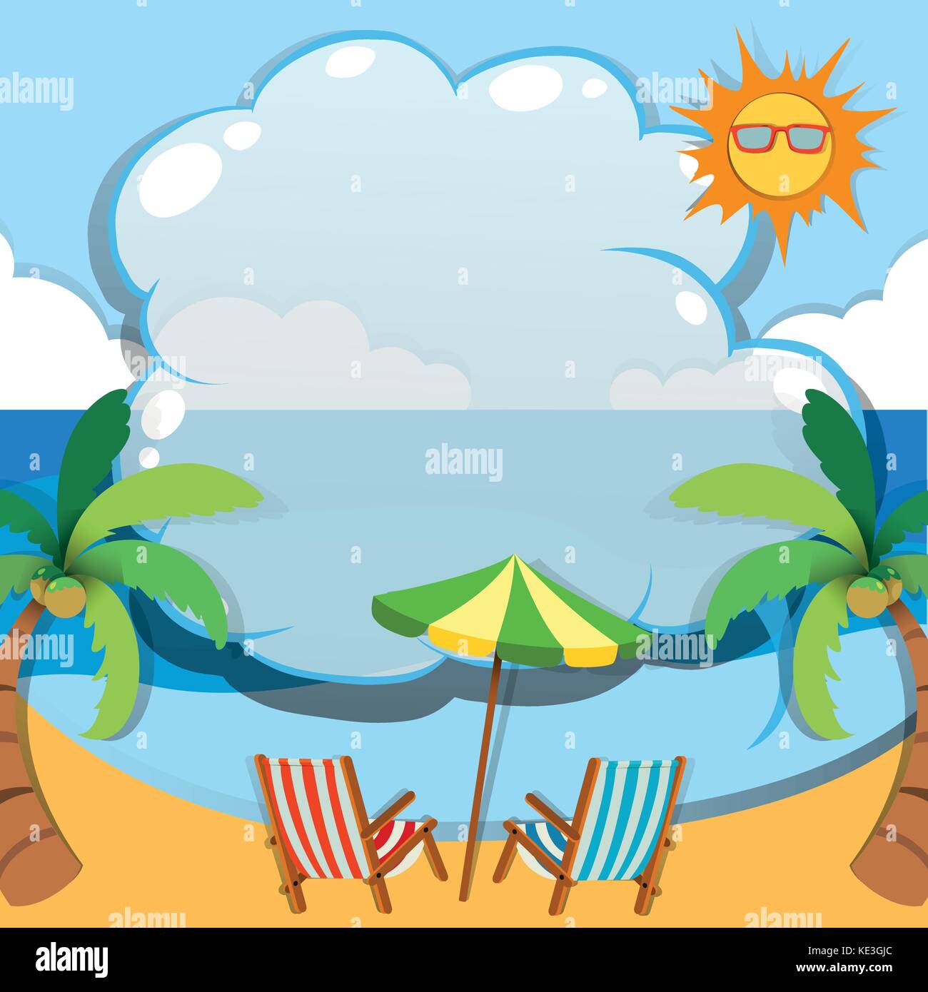 Summer Beach Border Clip Art