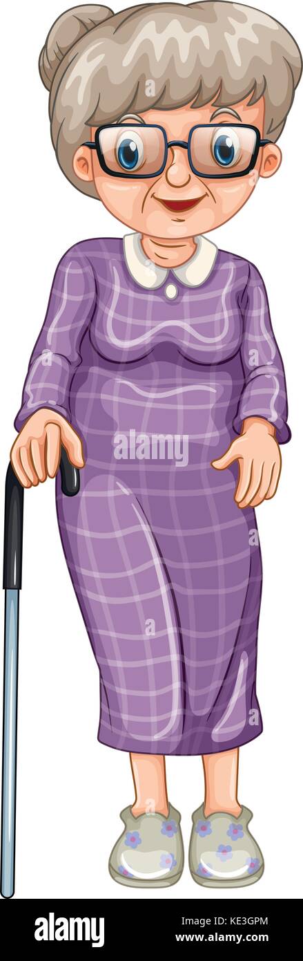 Old Lady Walking Stick High Resolution Stock Photography and Images - Alamy