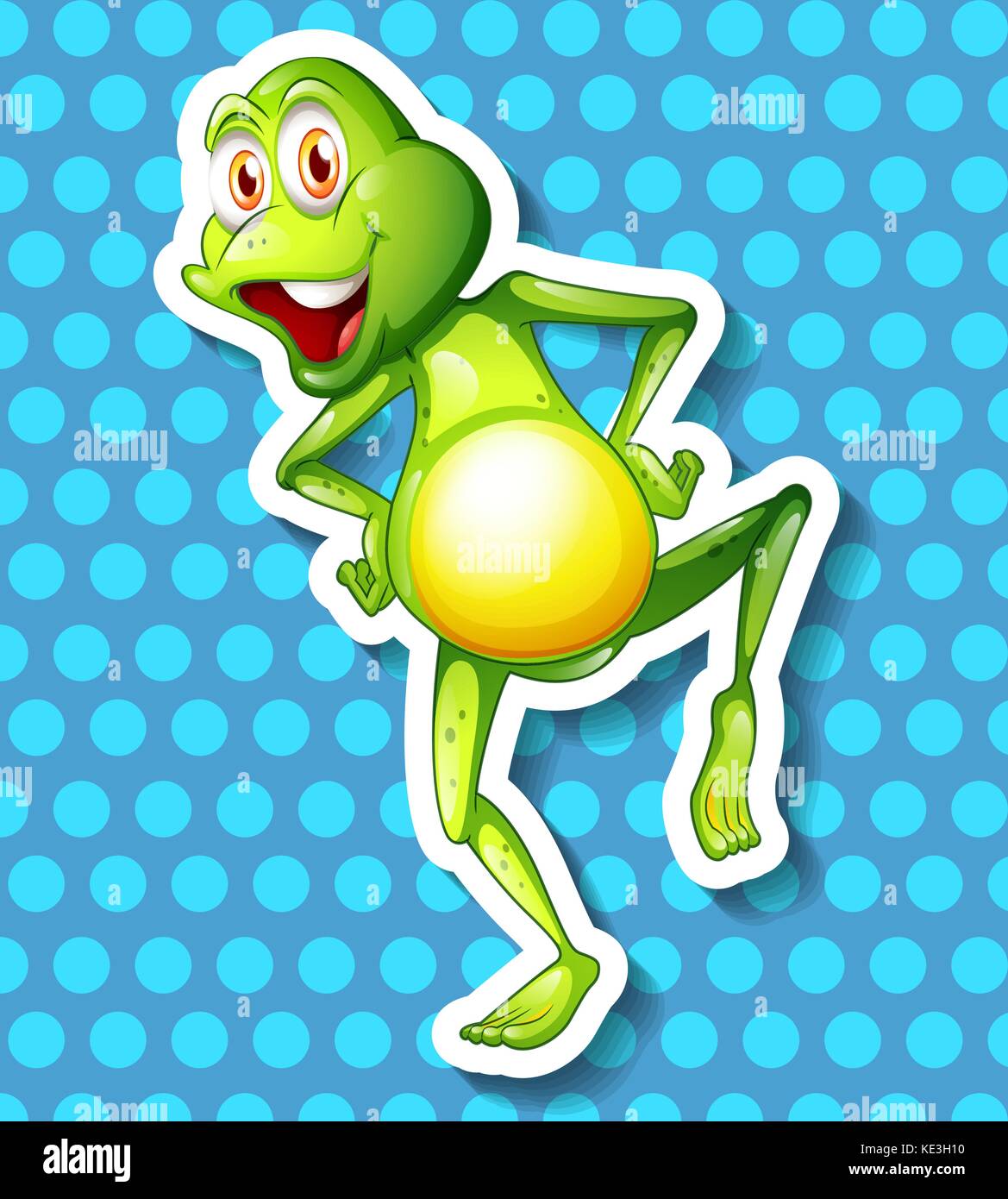 Little green frog dancing illustration Stock Vector Image & Art - Alamy