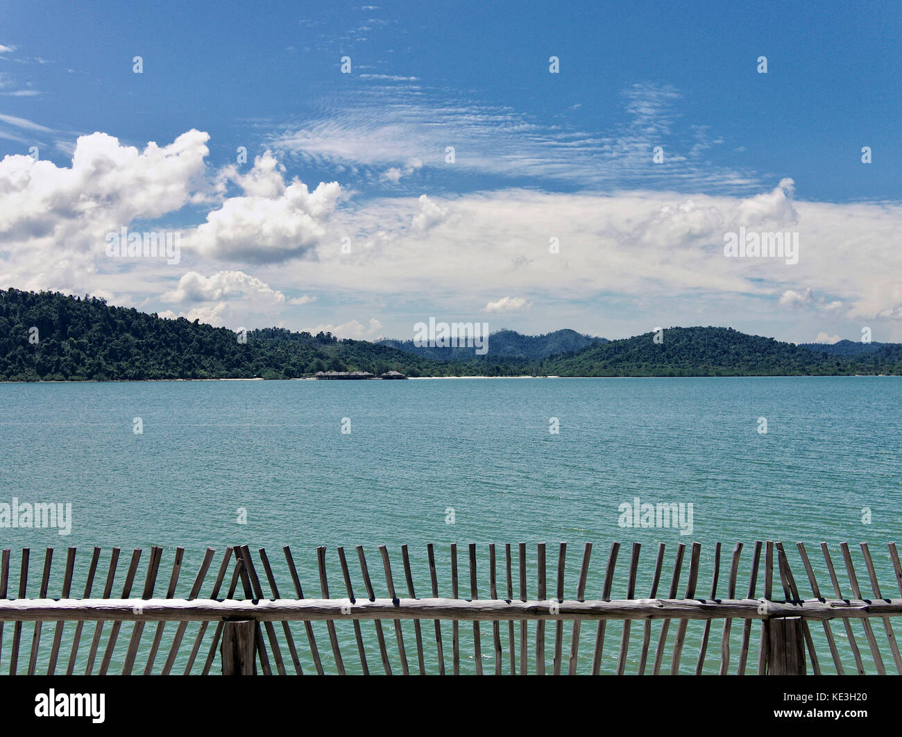 View of Pulau Sugi from the room of a private villa at Telunas Private ...