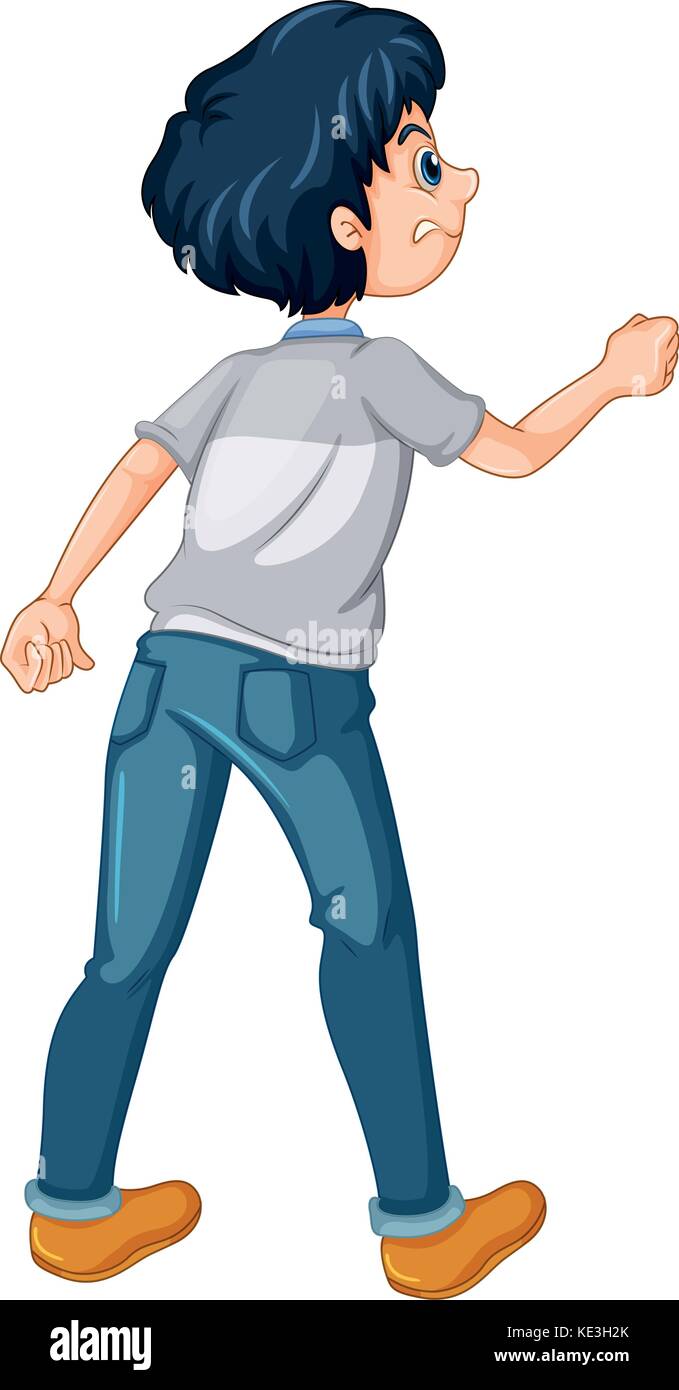 Angry man turning his back Stock Vector Image & Art - Alamy