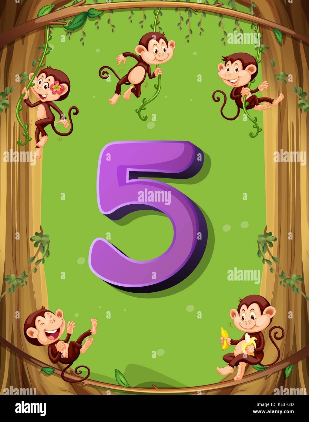 Number 5 series Stock Vector Images - Alamy