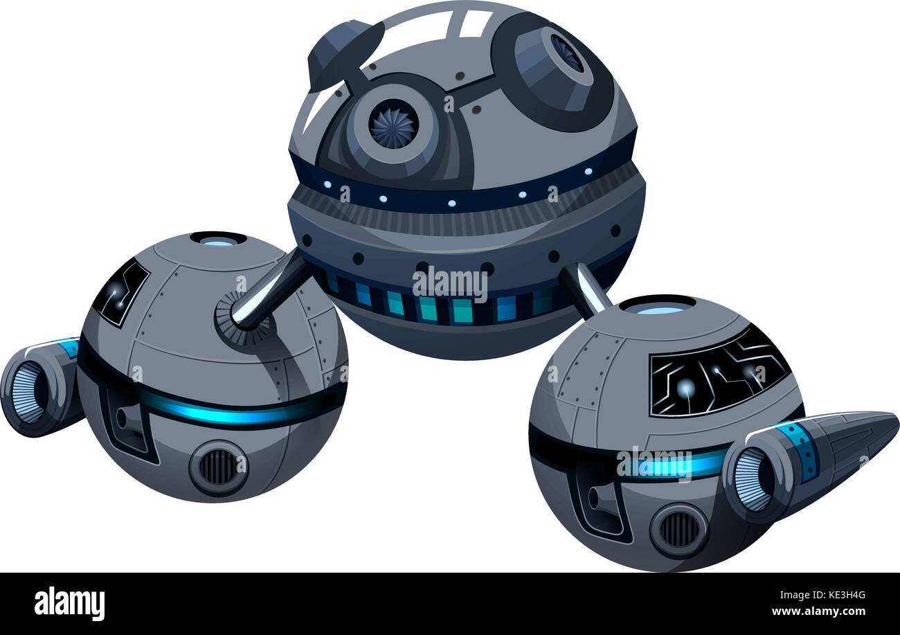 Round spaceship on white illustration Stock Vector Image & Art - Alamy