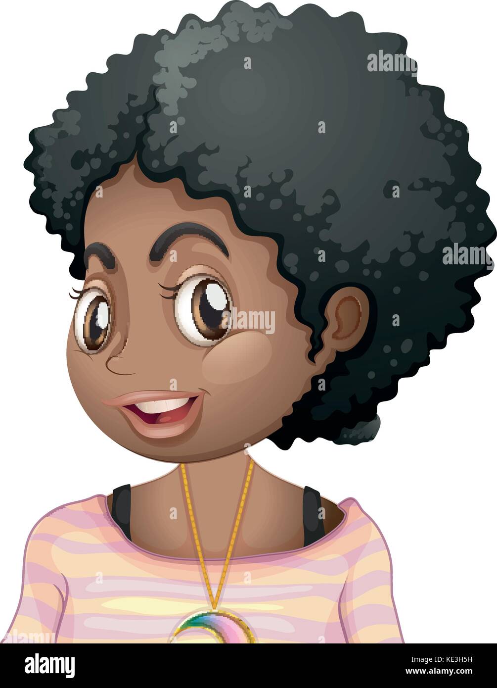 Smiling african girl in Stock Vector Images - Alamy