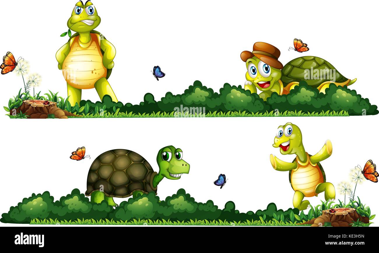 Turtle grass garden Stock Vector Images - Alamy