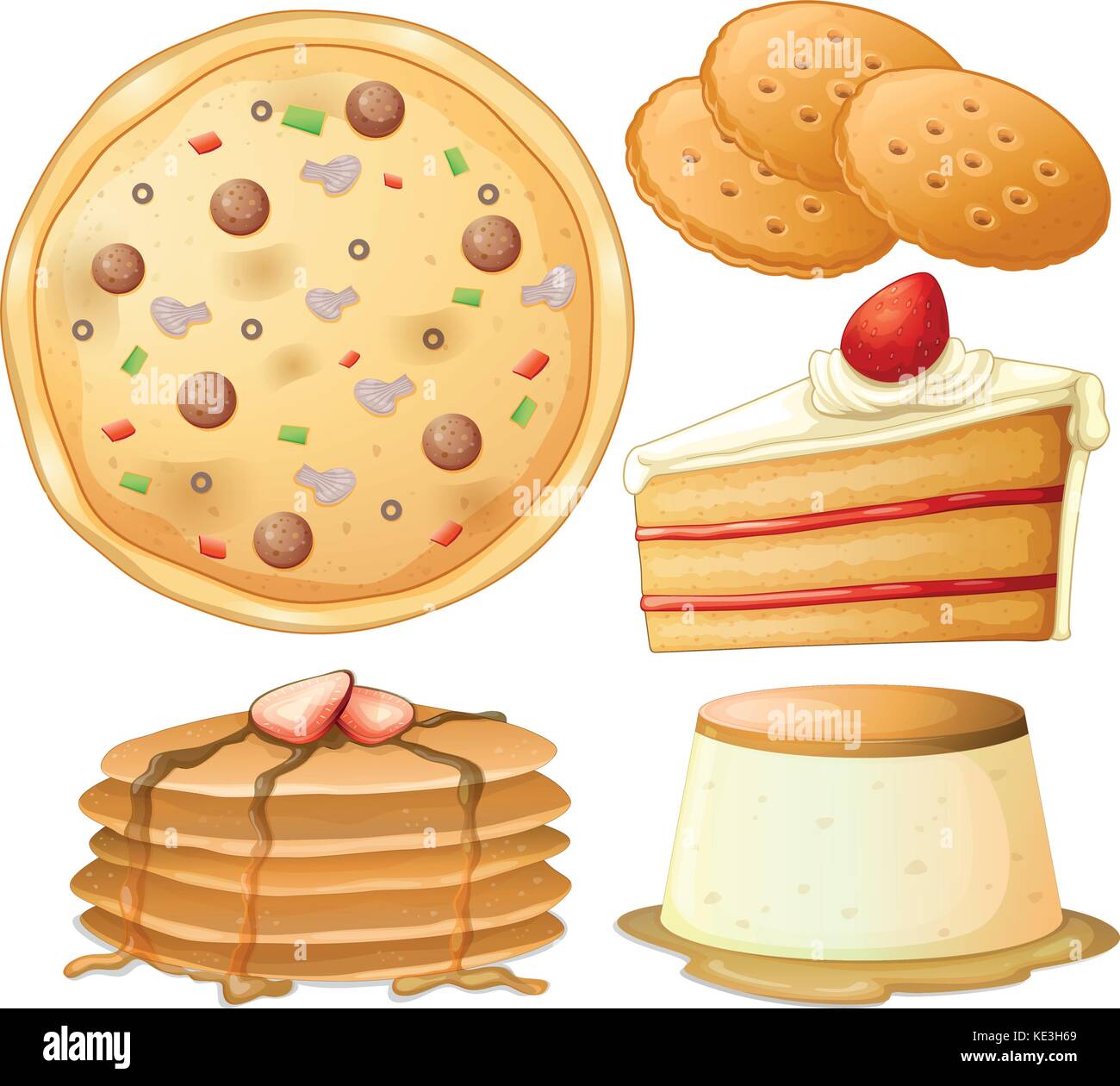 Food and sweets illustration Stock Vector Image & Art - Alamy