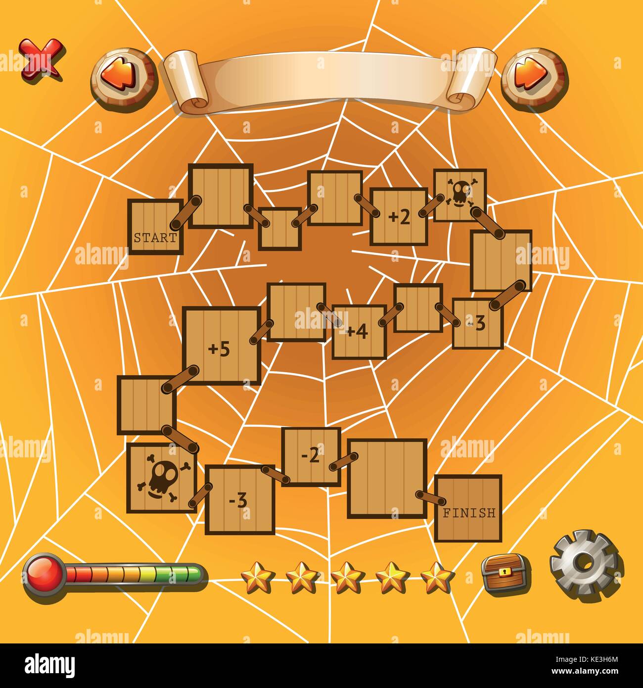 Game template with halloween theme illustration Stock Vector Image ...