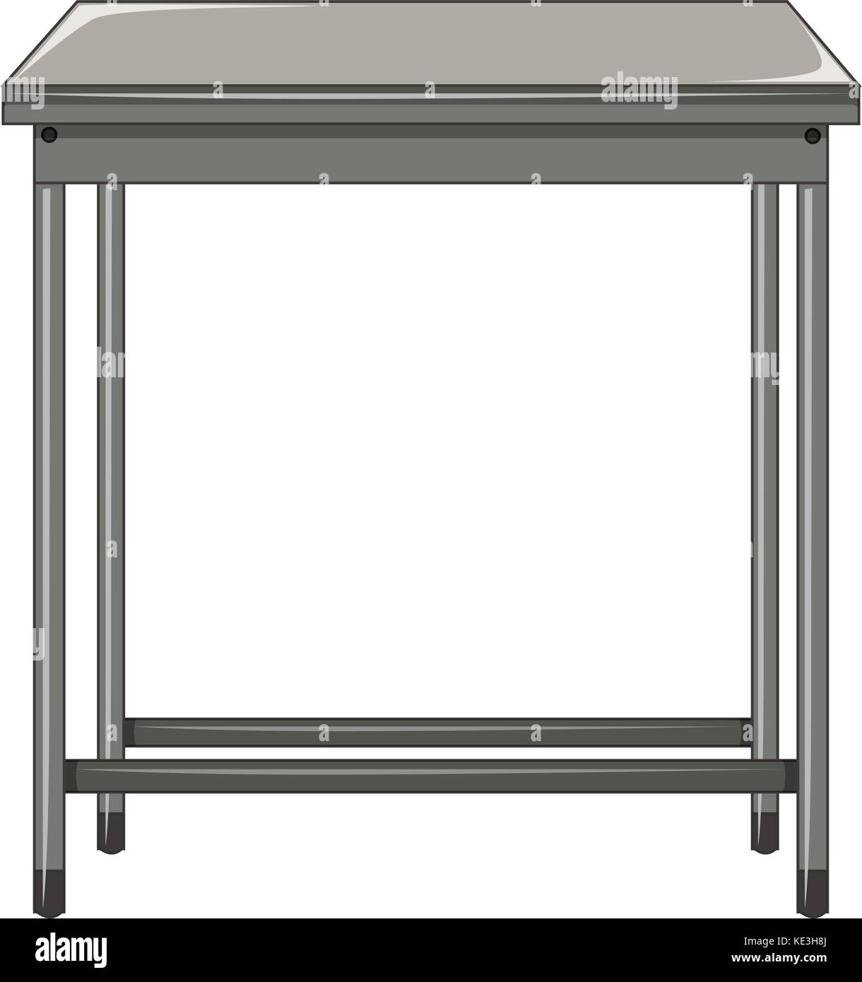 Metal table on white background illustration Stock Vector Image & Art ...