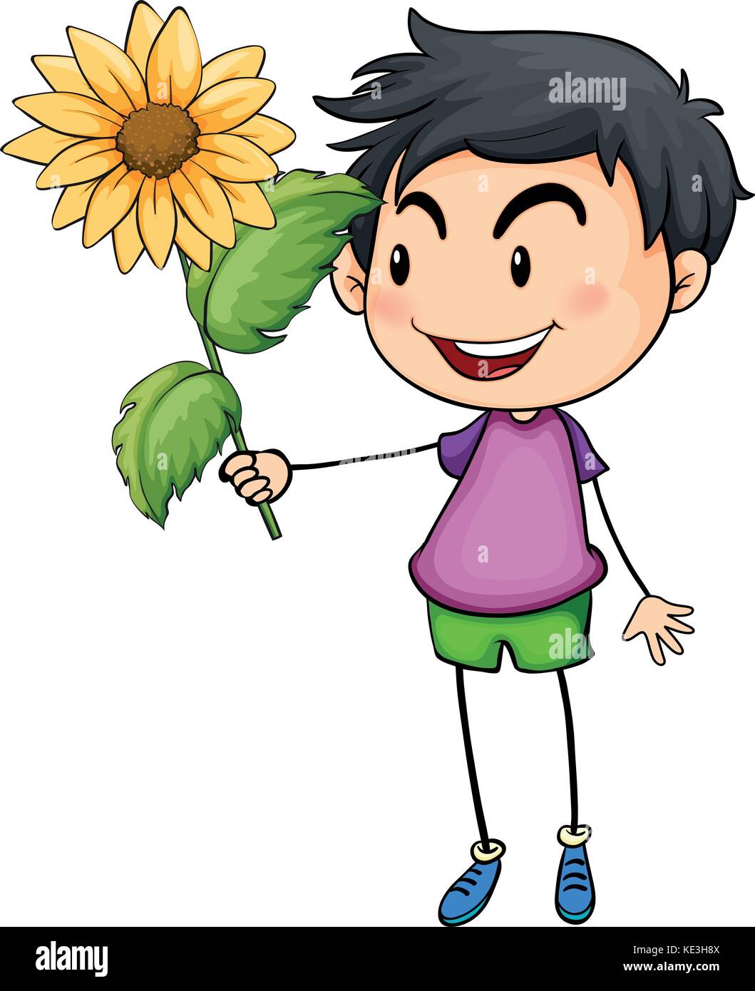 Kid drawing sunflower hi-res stock photography and images - Alamy
