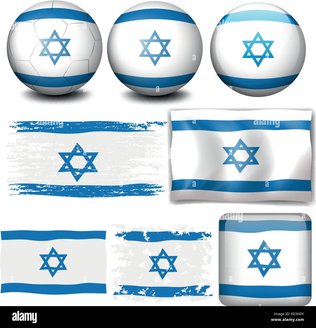 Soccer ball national flag israel Stock Vector Images - Alamy