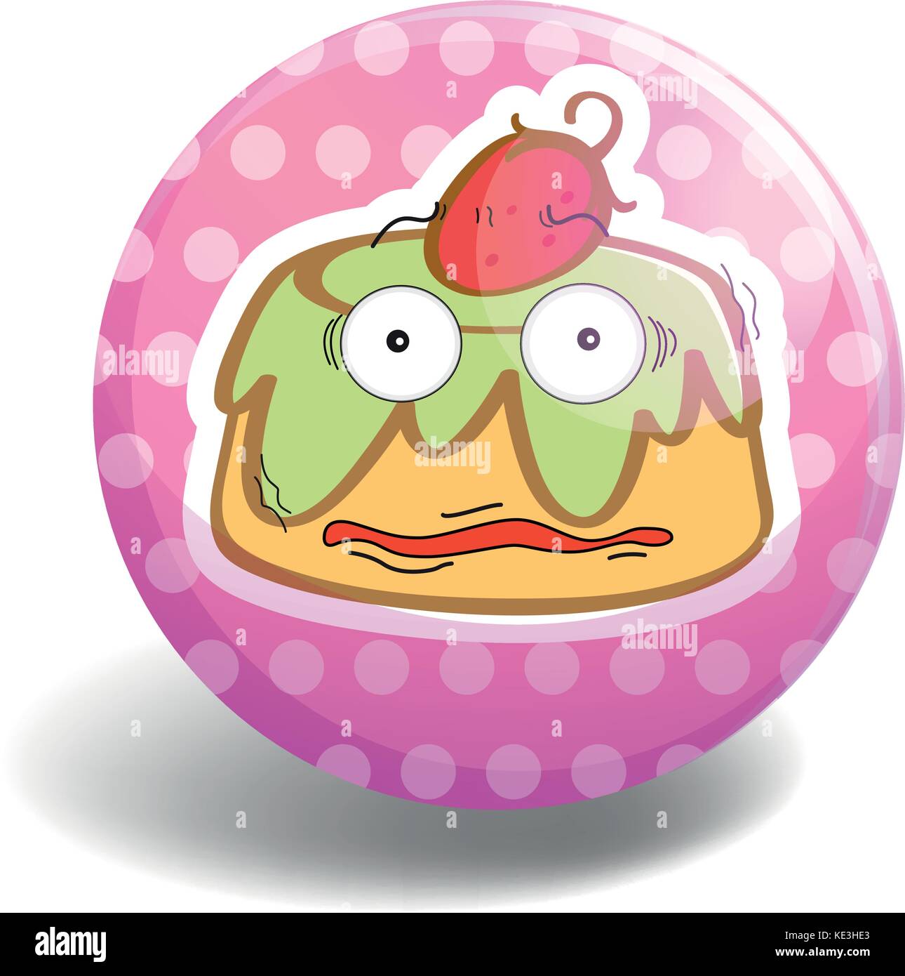 Custard on face Stock Vector Images - Alamy