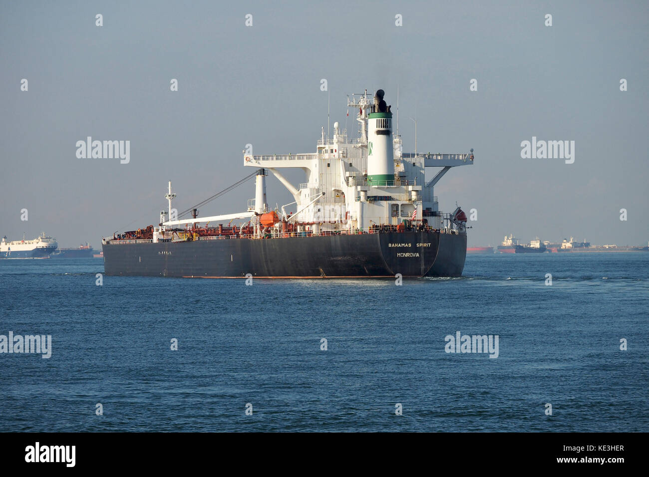 Liberia flagged Crude Oil Tanker, Bahamas Spirit Monrovia, cruising ...