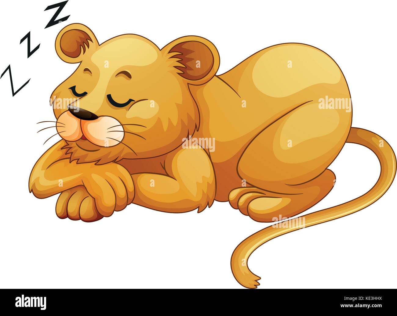 Sleeping lion drawing hi-res stock photography and images - Alamy