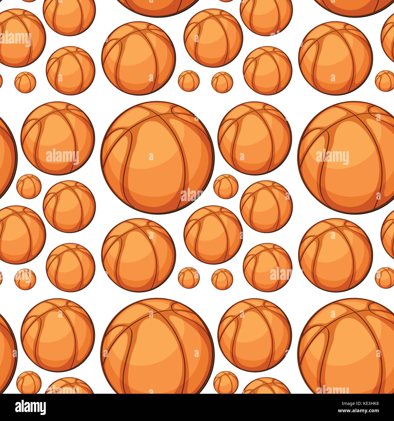 Seamless background with basketball illustration Stock Vector Image ...