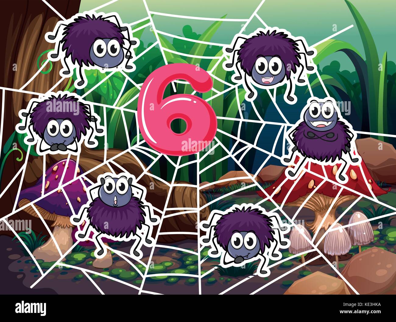 Spider 6 Stock Vector Images - Alamy