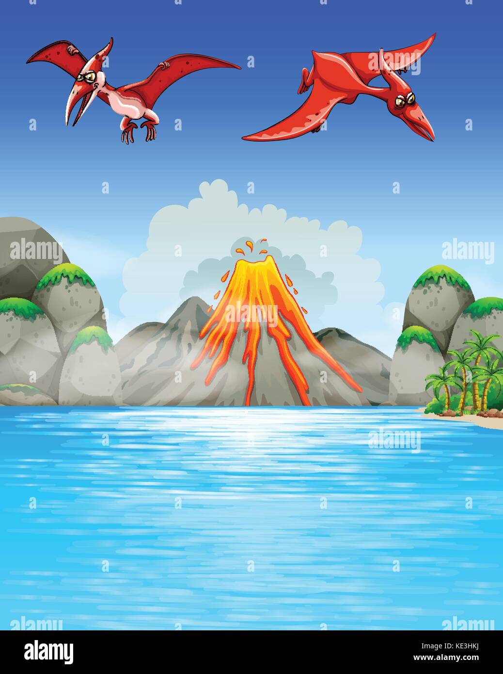 Volcano long Stock Vector Images - Alamy