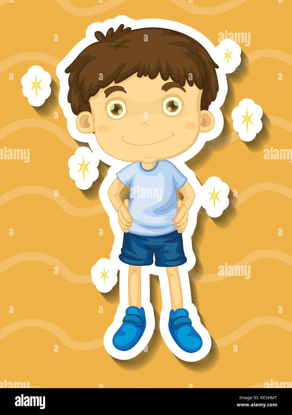 Little boy in clean clothes illustration Stock Vector Image & Art - Alamy