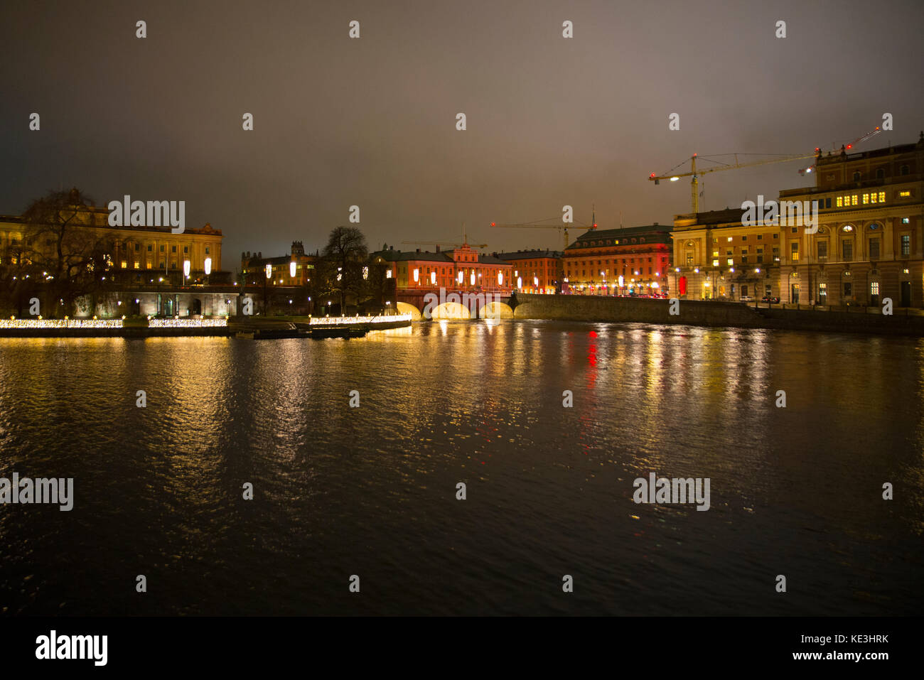 Norrbro bridge & Museum of Medieval Stockholm, Sweden Stock Photo - Alamy