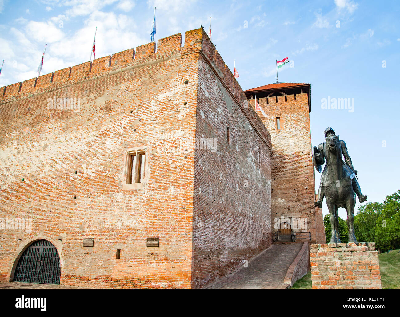 Picture of the medieval Gyula castle, made of bricks Stock Photo - Alamy