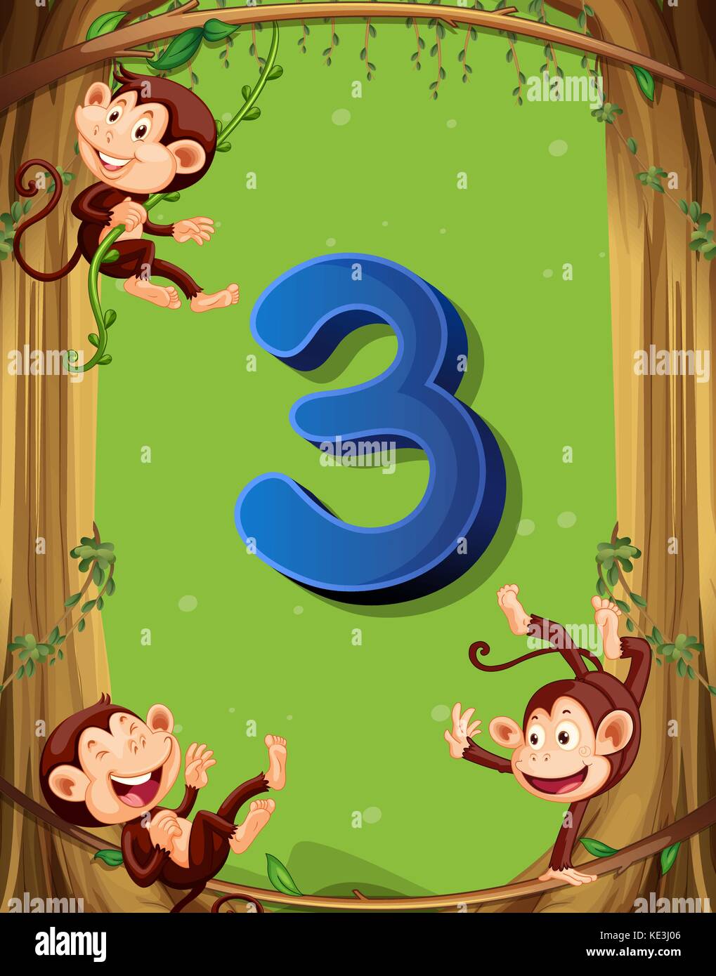 Number 3 worksheet hi-res stock photography and images - Alamy