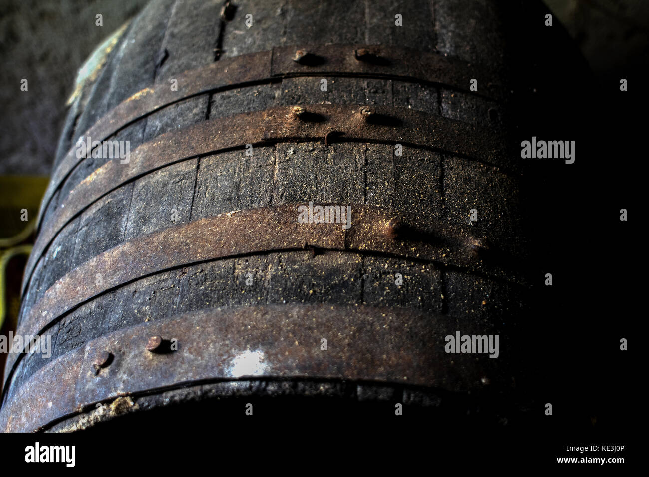 old wooden cask with aged wine in an antique cellar Stock Photo - Alamy
