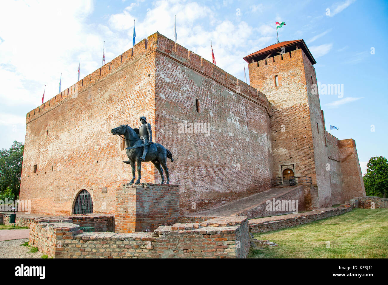 Picture of the medieval Gyula castle, made of bricks Stock Photo - Alamy
