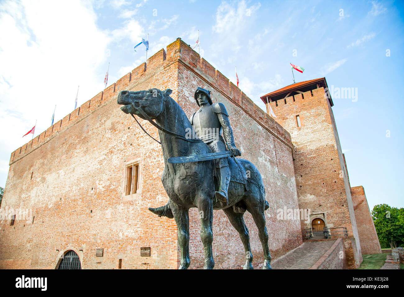 Picture of the medieval Gyula castle, made of bricks Stock Photo - Alamy