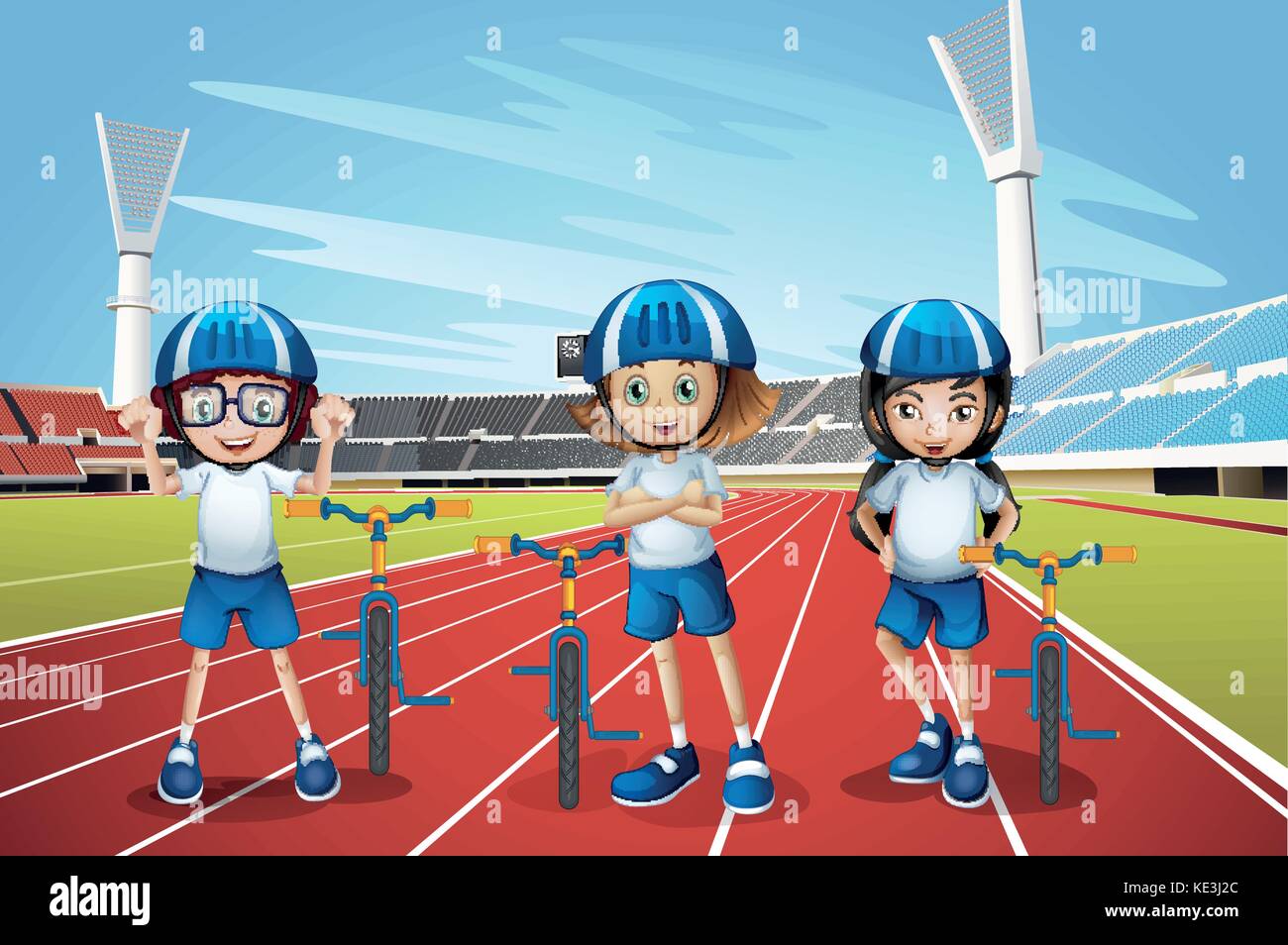 Outside the olympic stadium Stock Vector Images - Alamy