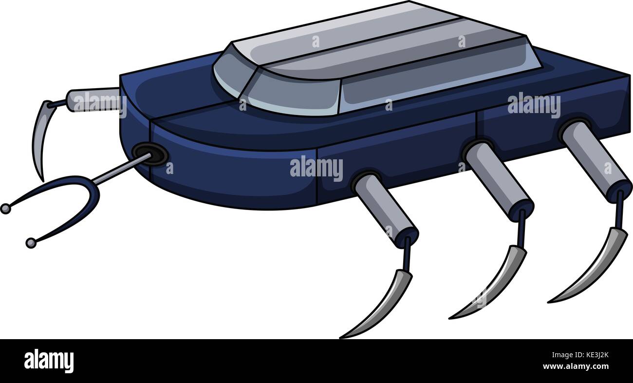 Robot with legs and antenna illustration Stock Vector Image & Art - Alamy