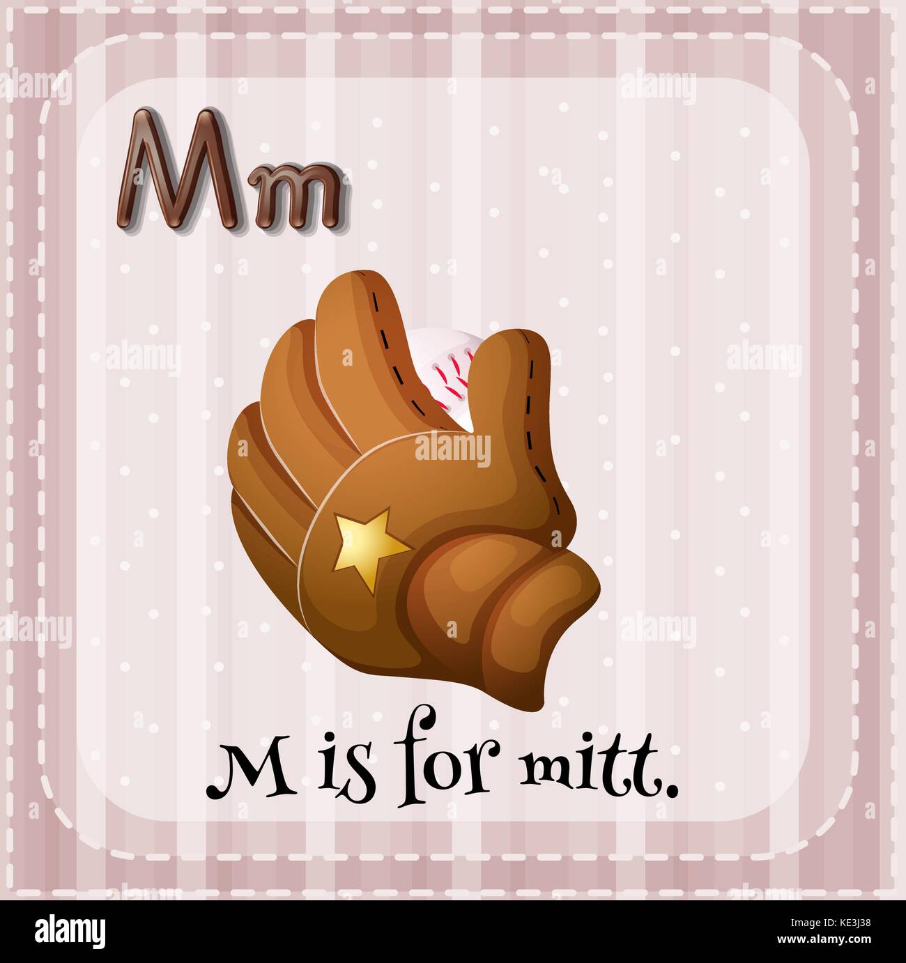 Flashcard letter M is for mitt illustration Stock Vector Image & Art ...
