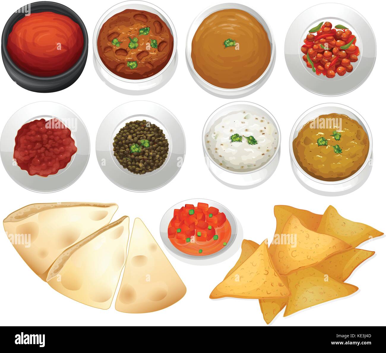 Chips and dip Stock Vector Images - Alamy