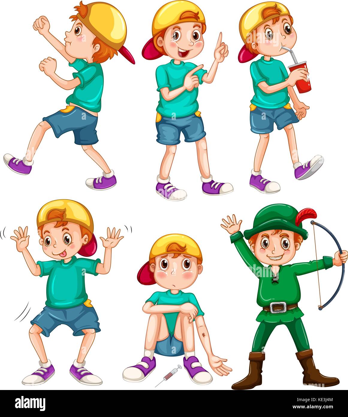 Many poses Stock Vector Images - Alamy