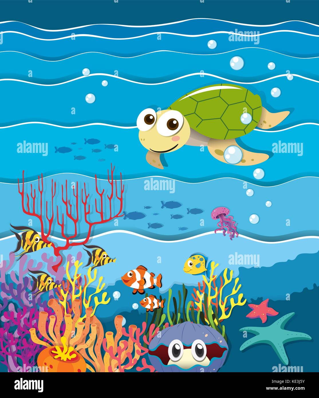 Underwater cartoon graphics Stock Vector Images - Alamy