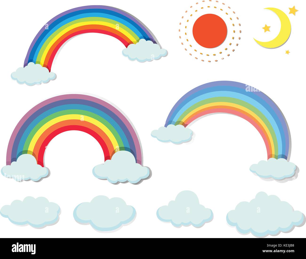 Different kind of nature elements illustration Stock Vector Image & Art ...