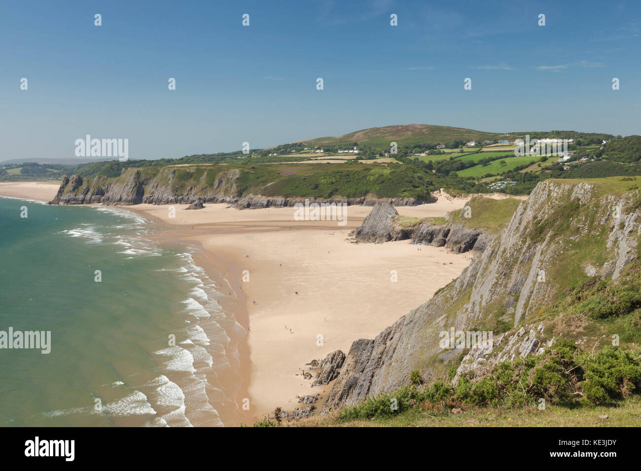 Pobbles Bay, Gower Peninsula, Swansea, South Wales, UK Stock Photo - Alamy