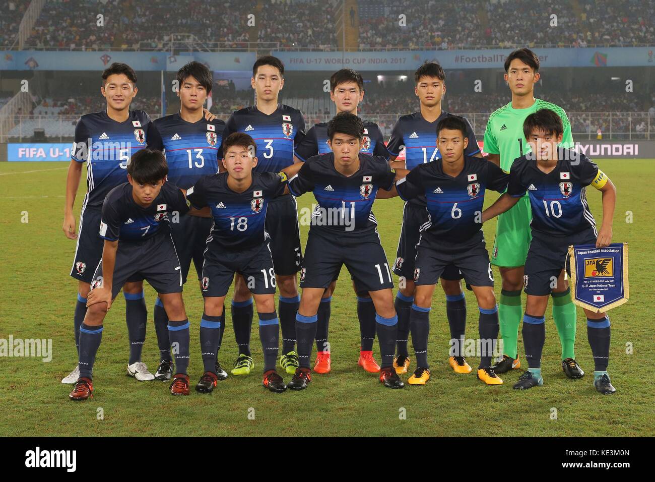 Kolkata, India. 17th Oct, 2017. U-17U-17 Japan team group line-up (JPN ...
